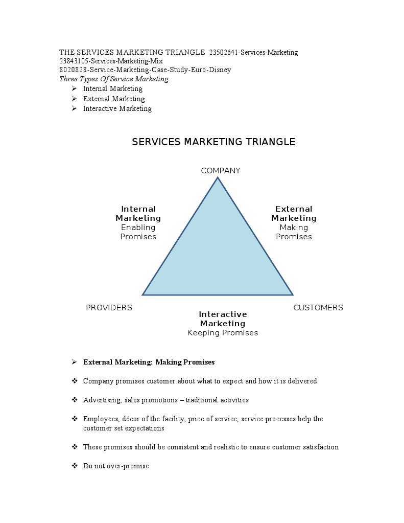 Understanding the Service Marketing Triangle | PDF