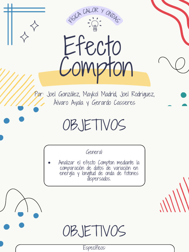 Diapositiva (Efecto Compton) | PDF | Fotón | Ciencias fisicas