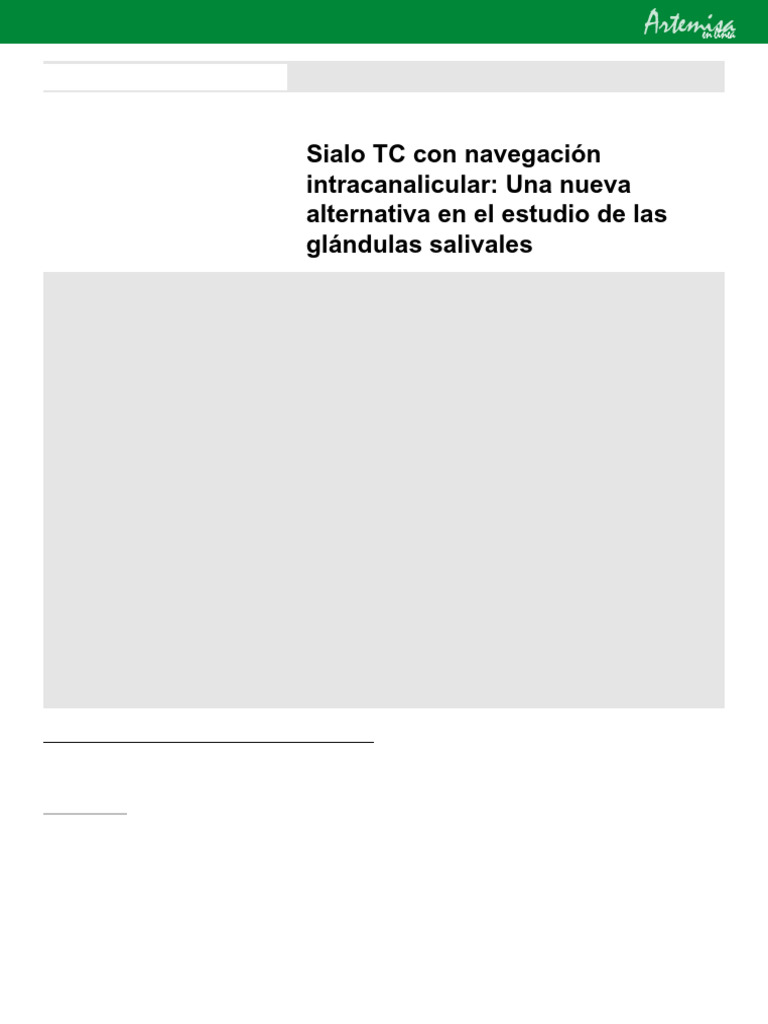 Arturo Mendoza Pérez - Sialo TC Con Navegación Intracanalicular Una ...