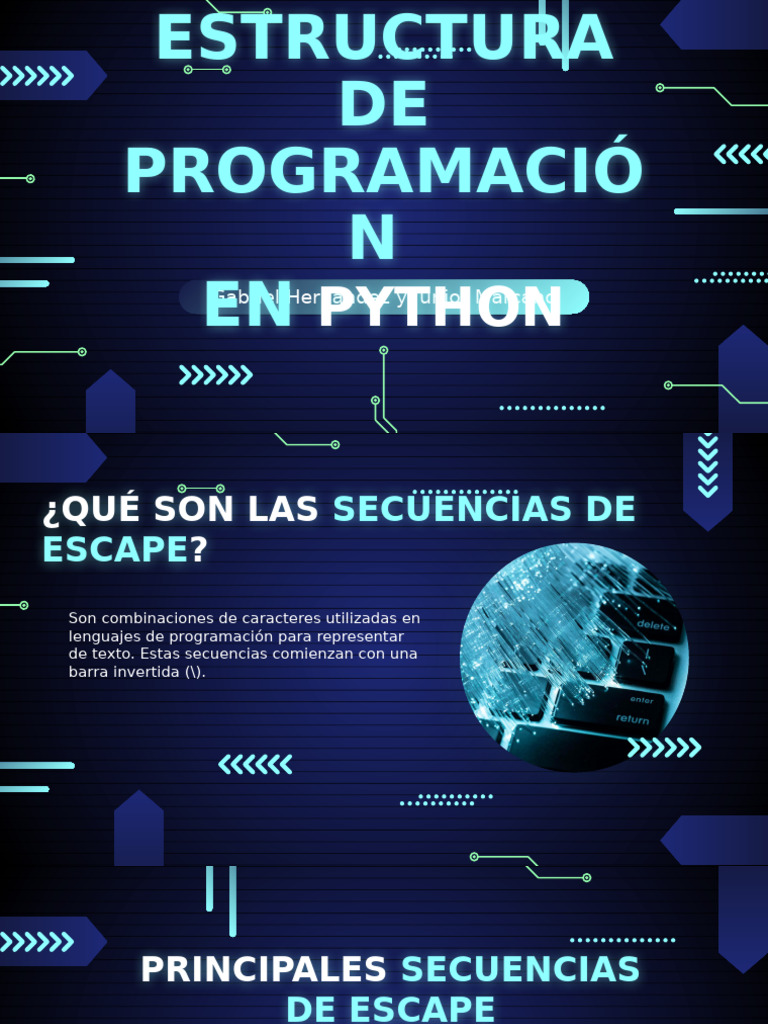 Secuencias de Escape y Estructuras en Python | PDF | Tecnologías de la información | Ingeniería ...