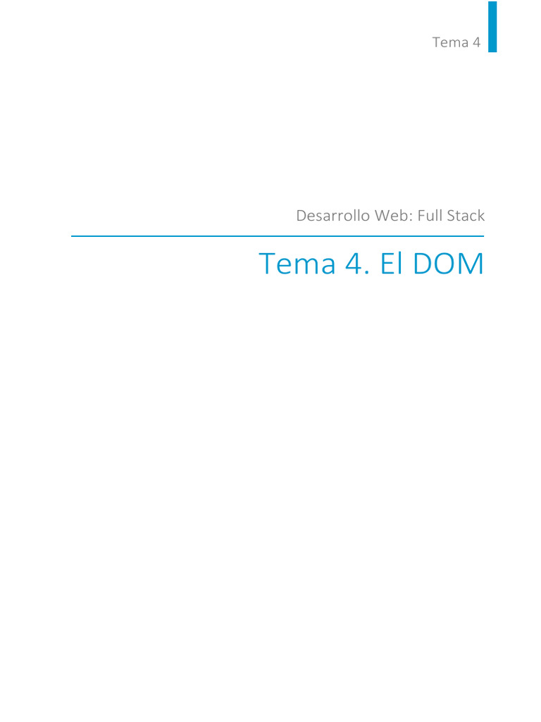 Tema 4. El DOM | PDF | Modelo de objeto de documento | Script Java
