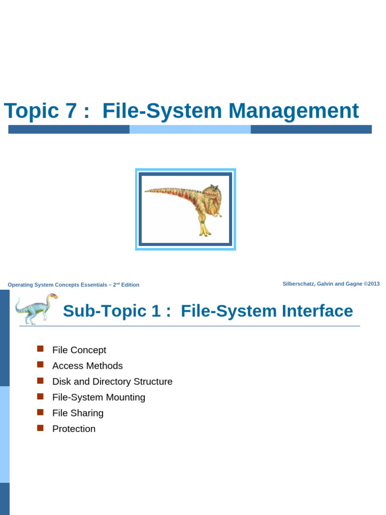 CSM 3131 Topic 7 - File System Management | PDF | File System | Computer File