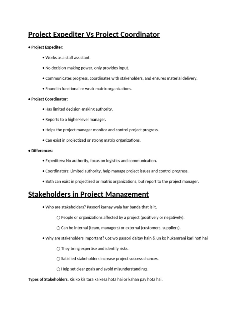 Project Roles & Stakeholder Management | PDF | Stakeholder (Corporate ...