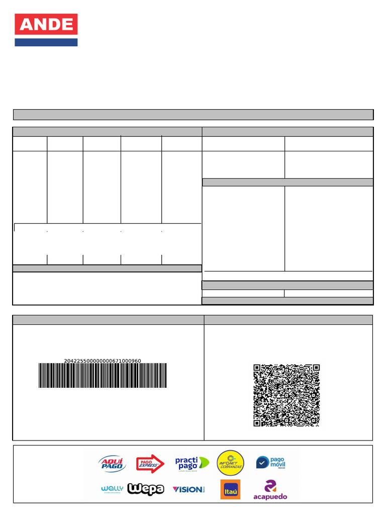 Factura Electrónica ANDE 2024 | PDF