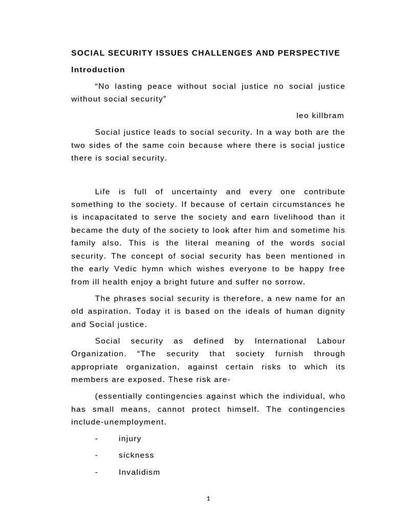 Social Security Challenges and Solutions | PDF | Employment | Economies
