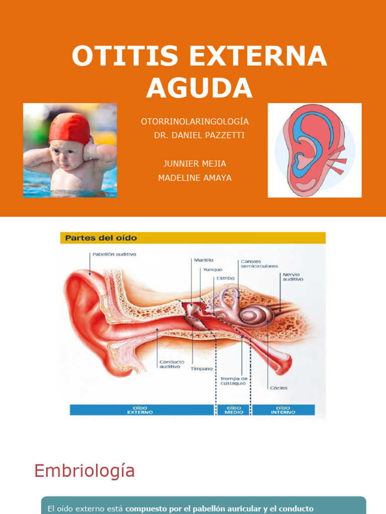 Otitis Externa Aguda (ORL-Dr. Pazzetti) | PDF | Medicina CLINICA | Especialidades Medicas