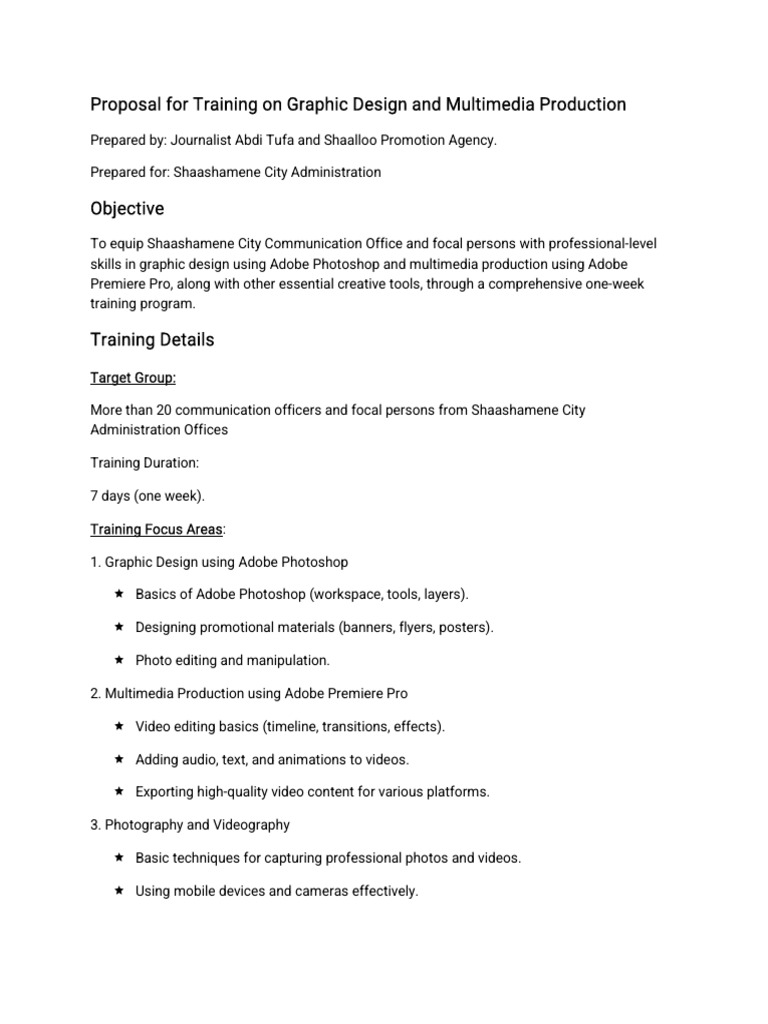 Training Proposals | PDF