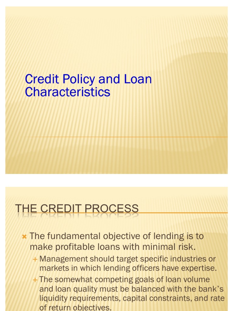 Credit Policy