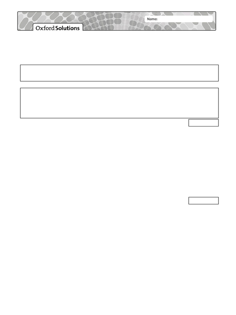 Oxford Solutions Intermediate U7 Short Test 1BI | PDF | Syntax ...