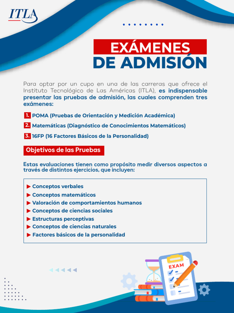 Examenes de Admisiones ITLA | PDF