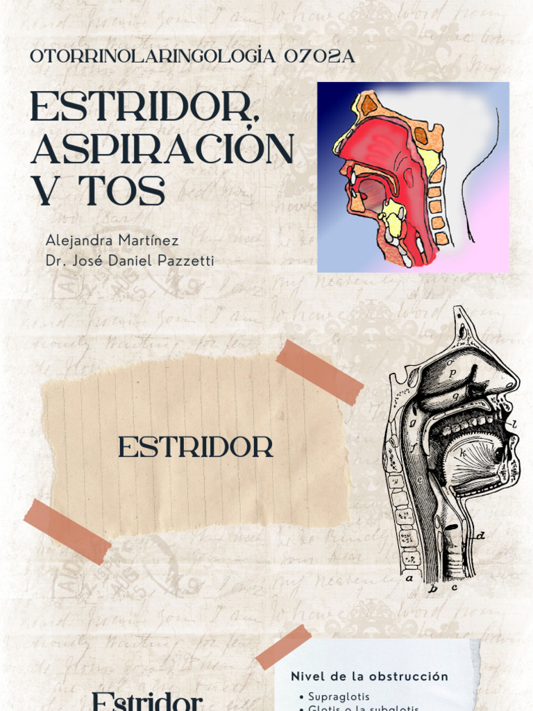 Estridor, Aspiración y Tos | PDF | Tos | Neumología