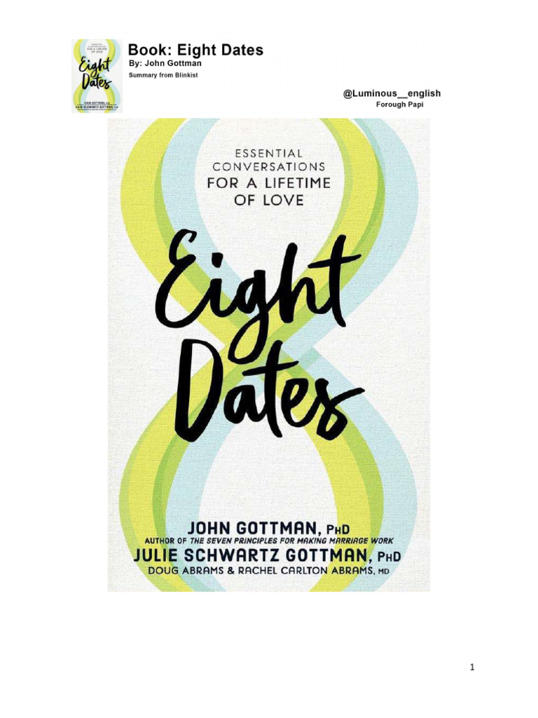 Eight Dates by John Gottman EnSyn | PDF | Intimate Relationships ...