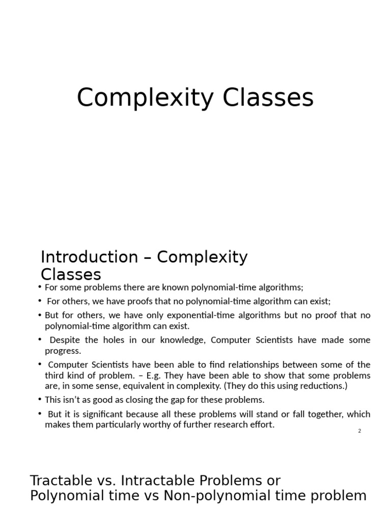 Complexity Classes | PDF | Computational Complexity Theory | Time ... Complexity Classes | PDF | Computational Complexity Theory | Time ...