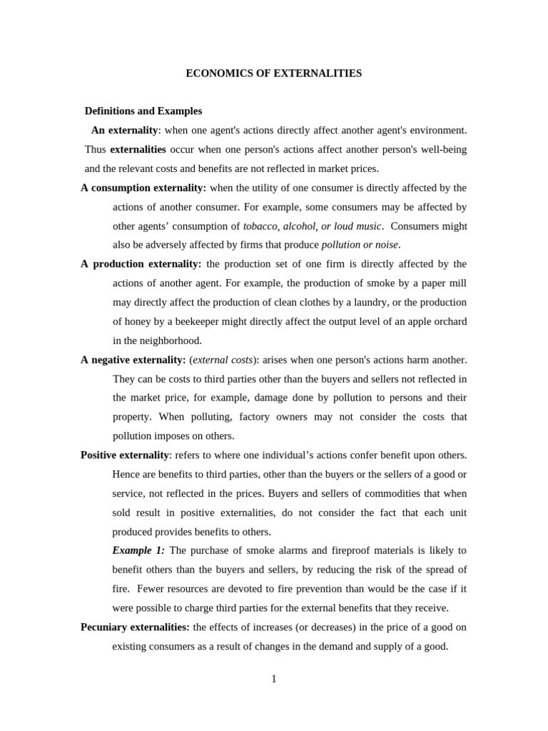 Economics of Externalities | PDF | Externality | Subsidy