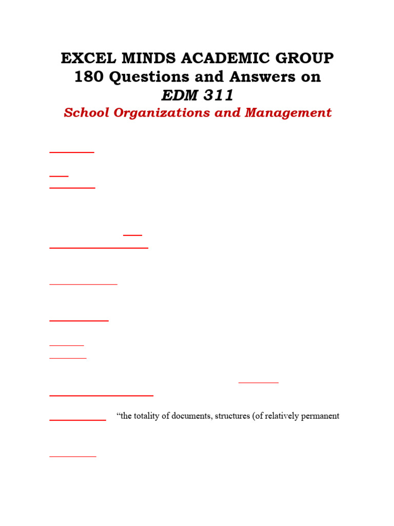 EDM 311 (EMAG)-1 | PDF | Communication | Leadership