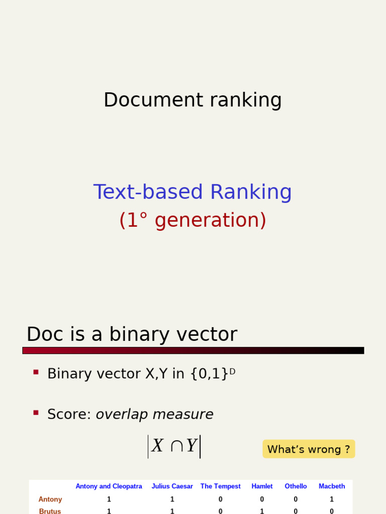 Document Ranking Techniques Explained | PDF | Information Retrieval