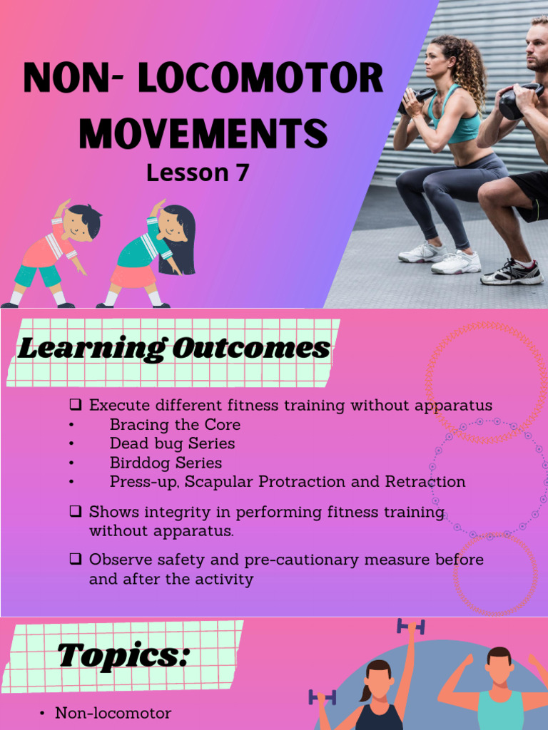 Non Locomotor Movements | PDF | Musculoskeletal System | Limbs (Anatomy)