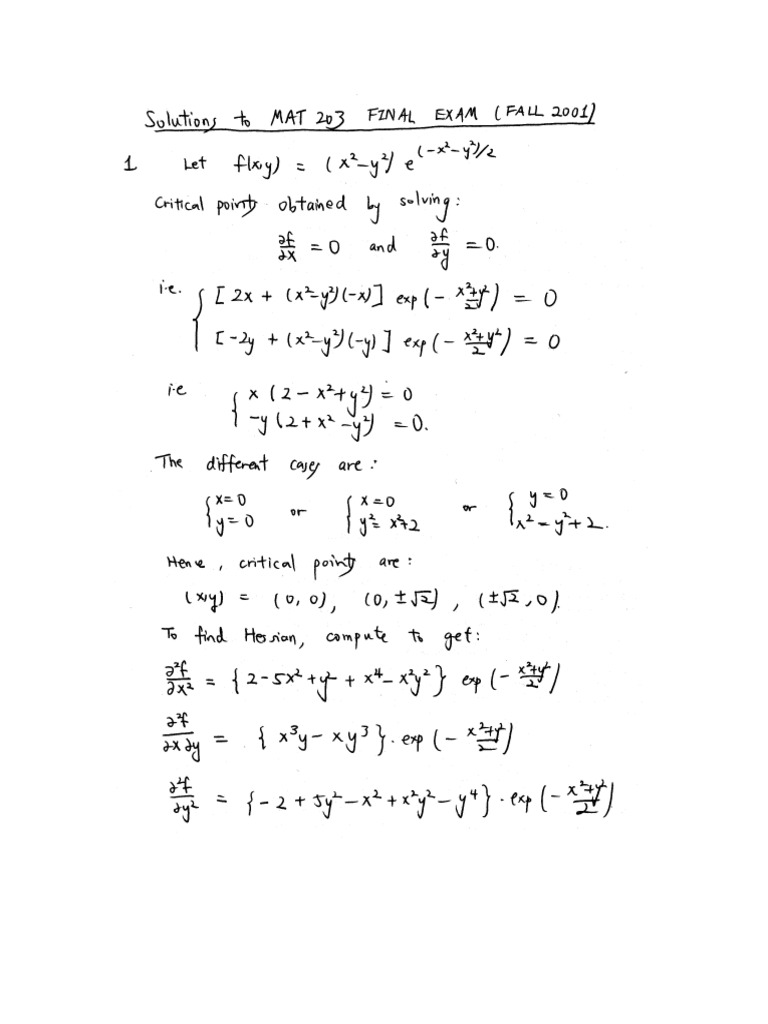 Example Problem Solutions Calc | PDF