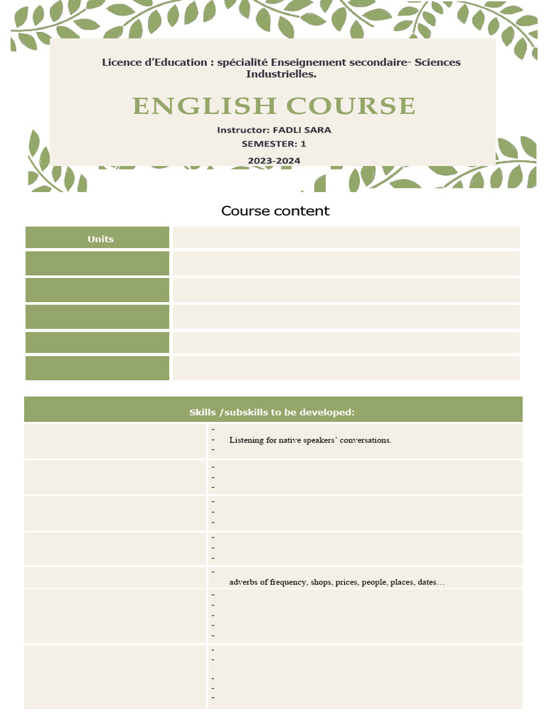 Anglais. Unit 1 and 2. SI | PDF | Postgraduate Education | Thesis