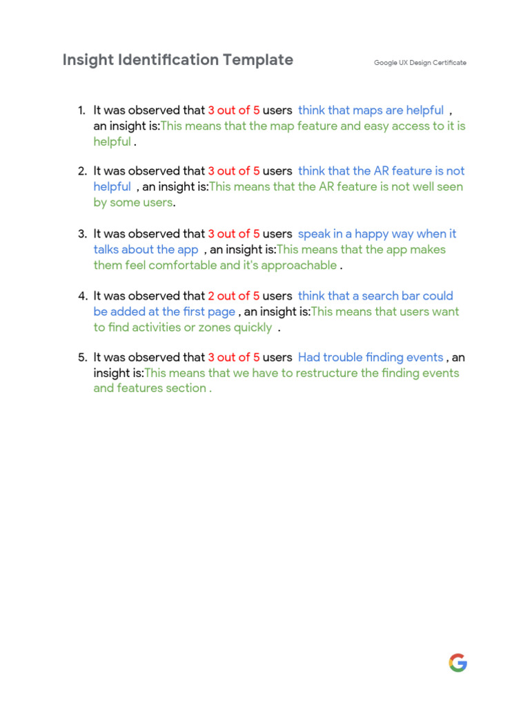 Zoo - Insight Identification (Template) | PDF