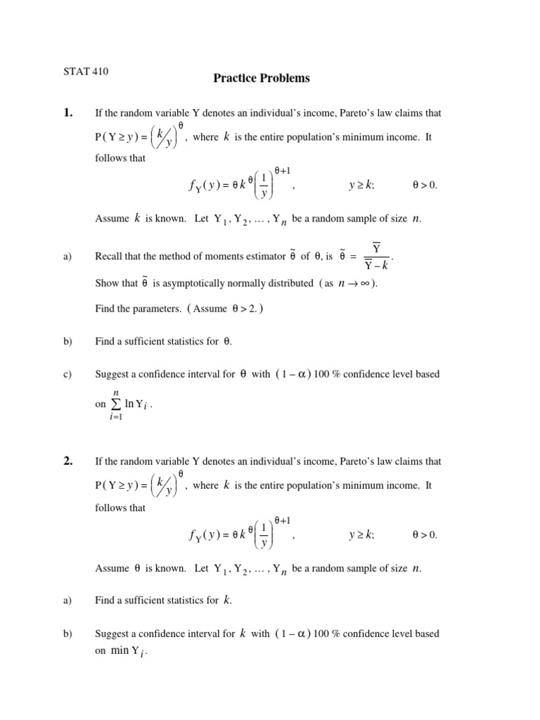 Practice3 | PDF | Estimator | Confidence Interval