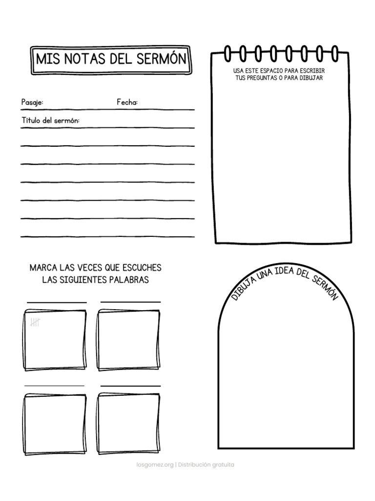 Notas Del Sermón para Niños | PDF