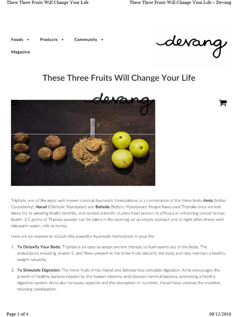 Life-Changing Fruits Guide | PDF