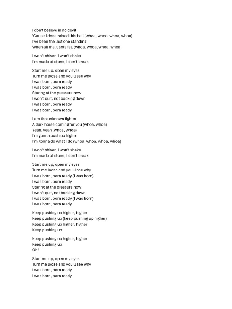 Zayde Wolf Born Ready Letra | PDF