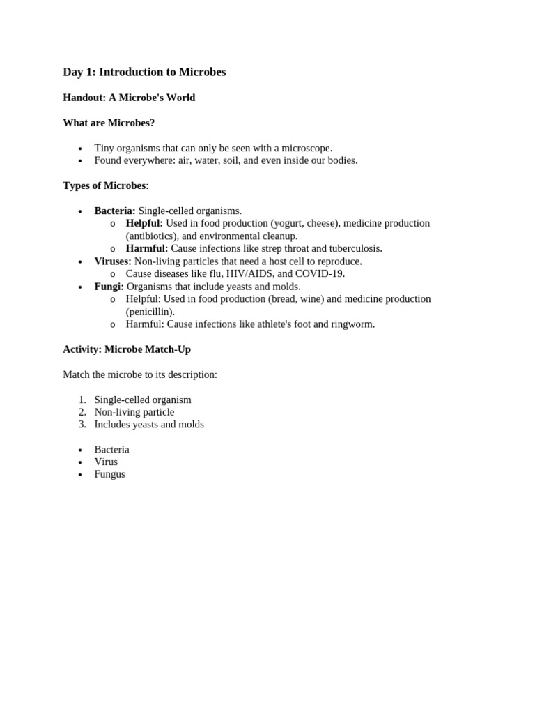 Introduction To Microbes | PDF | Infection | Non Communicable Disease