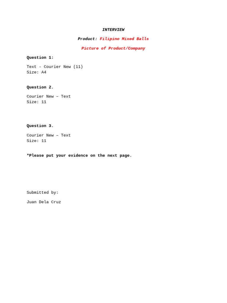 Interview Template | PDF