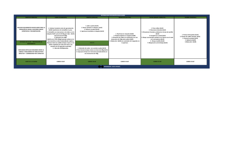 Rutina Ingrid | PDF | Articulaciones | Extremidades (anatomía)