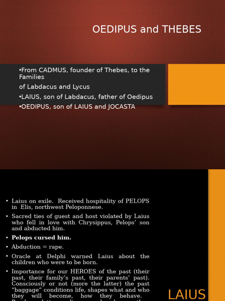 2 - 1 - OEDIPUS and THEBES | PDF | Oedipus | Theban Mythology