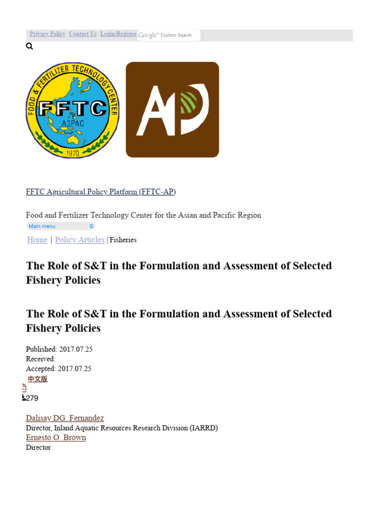 The-Role-of-ST-in-the-Formulation-and-Assessment-of-Selected-Fishery-Policies-FFTC-Agricultural ...