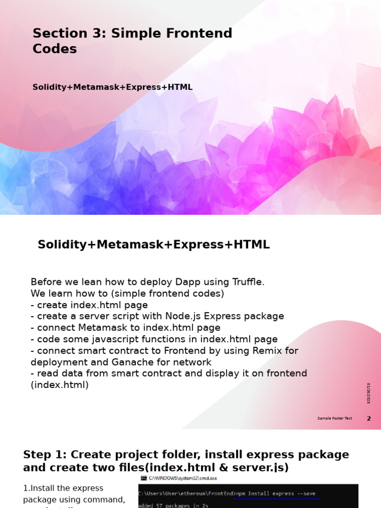 Frontend DApp Setup with Metamask | PDF | Computing | System Software