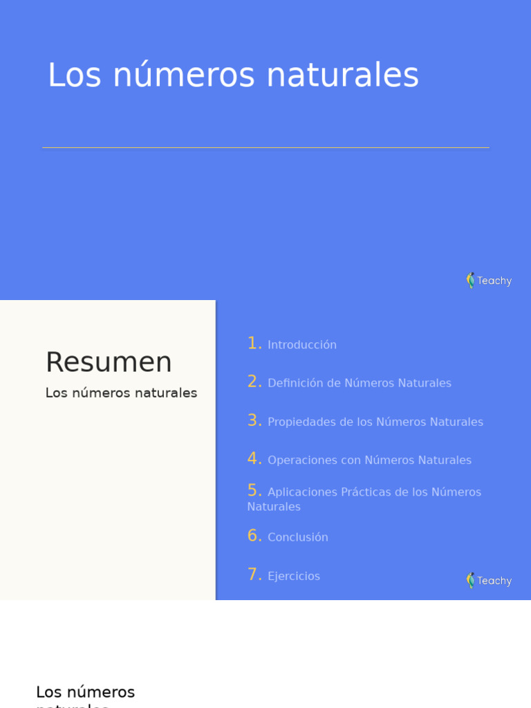 Slide Los n Meros Naturales | PDF | Números | Número natural