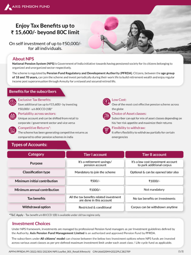 NPS Leaflet - Retail - Resident Indians - Kfintech | PDF