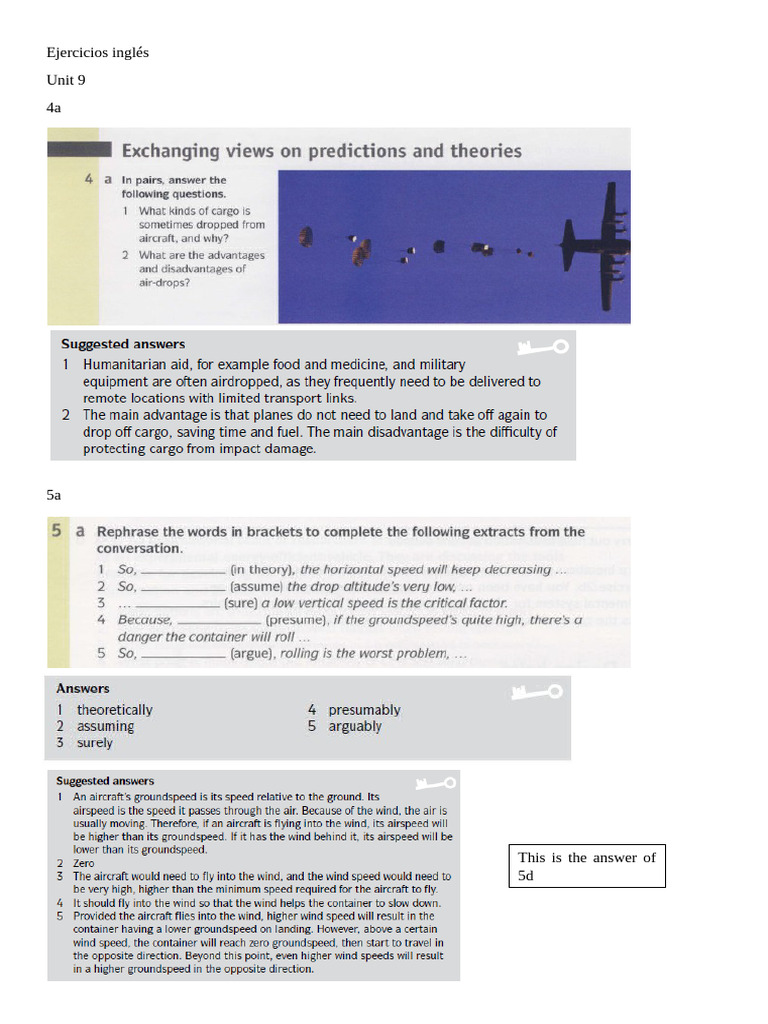 English Exercises Unit 9 & 10 | PDF