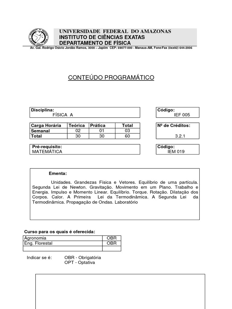 CP_FisicaA | PDF | Física | Iniciativa/Conjuntura