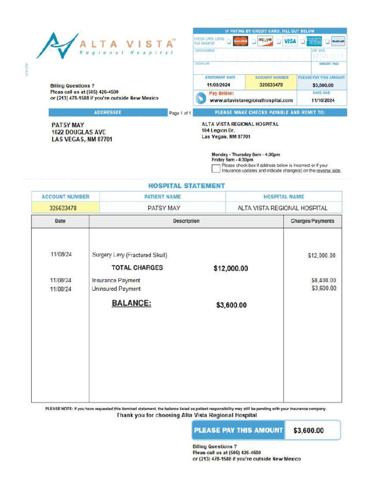 Patsy May Bill ALTA VISTA RH | PDF