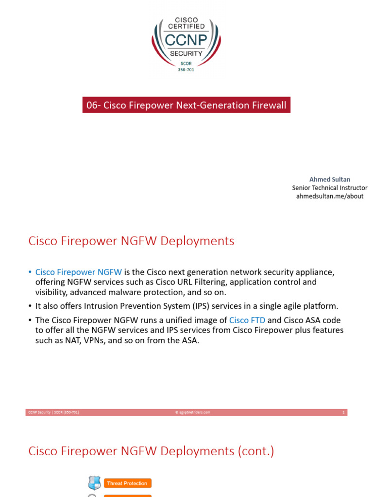 06 - Cisco Firepower Next-Generation Firewall | PDF | Computer Network | Firewall (Computing)