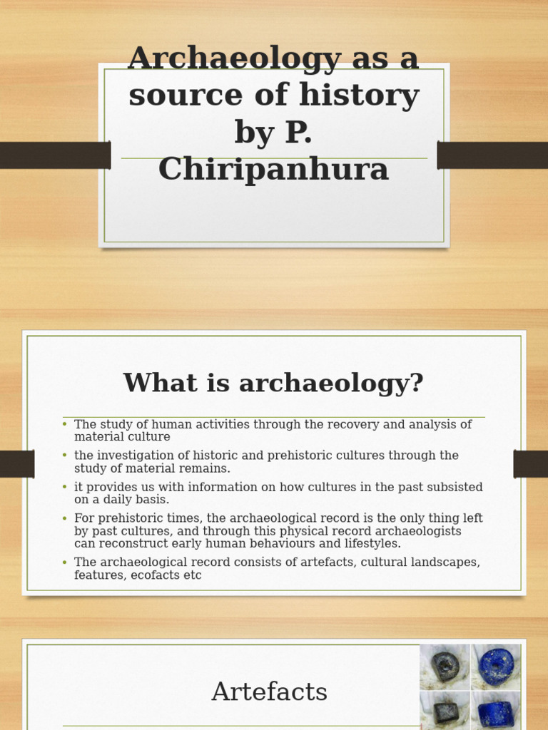 Understanding Archaeology's Role in History | PDF | Artifact ...