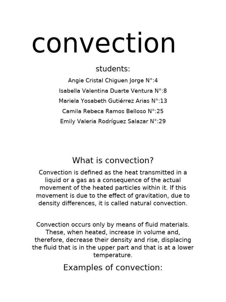 Understanding Convection Basics | PDF