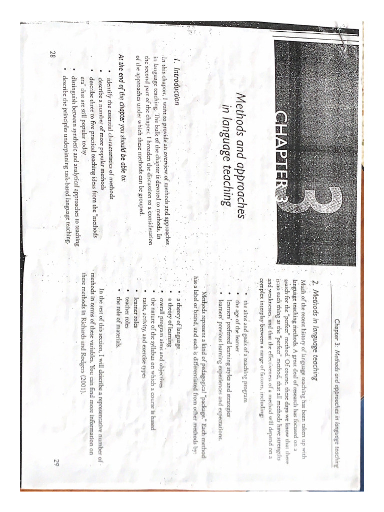 Chapter 3 Methods & Approaches in Language Teaching | PDF