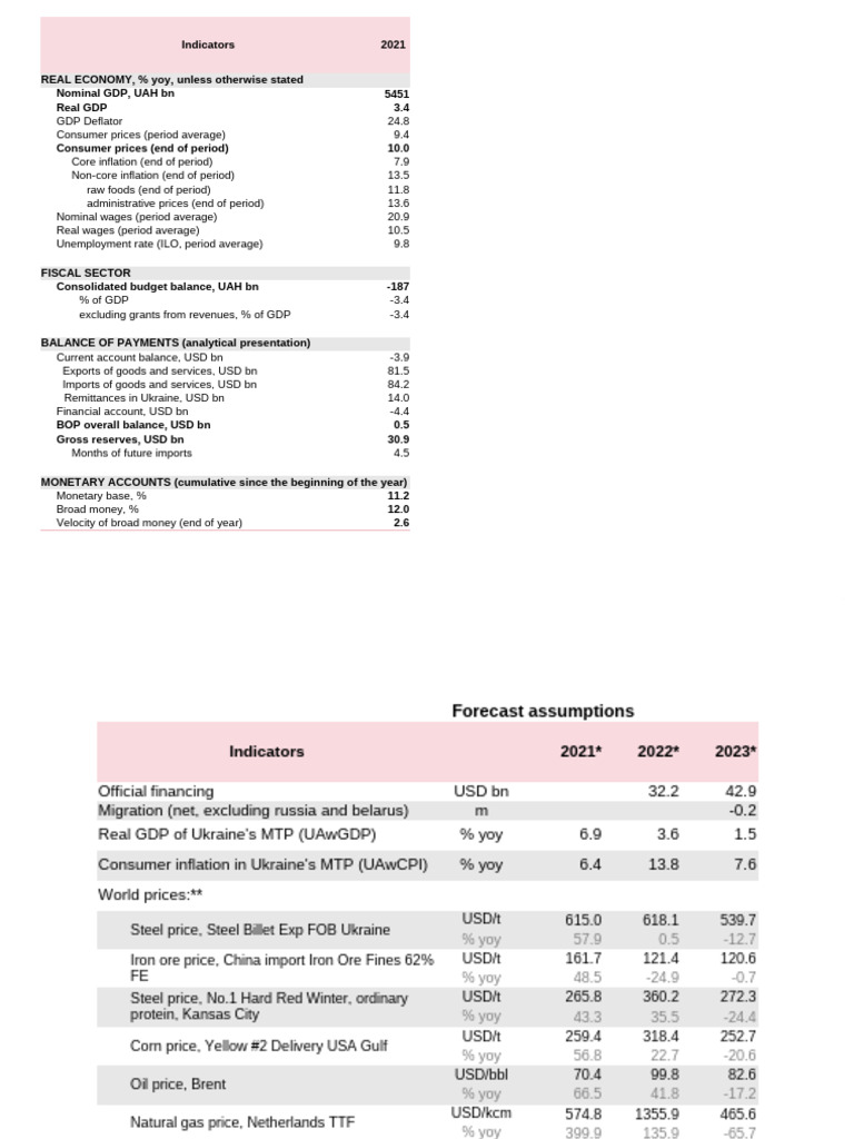 Macroeconomic Forecast Table 2024 Q4 en | PDF | Gross Domestic Product ...