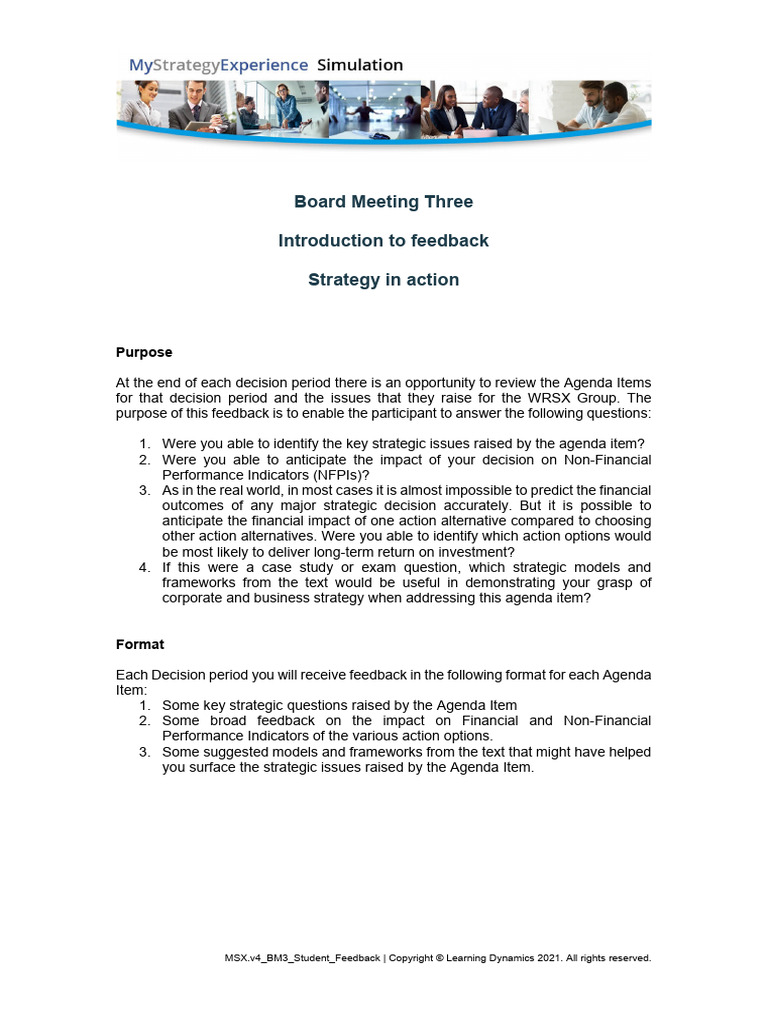 MSX.v4_BM3_Student_Feedback | PDF | Strategic Management | Outsourcing