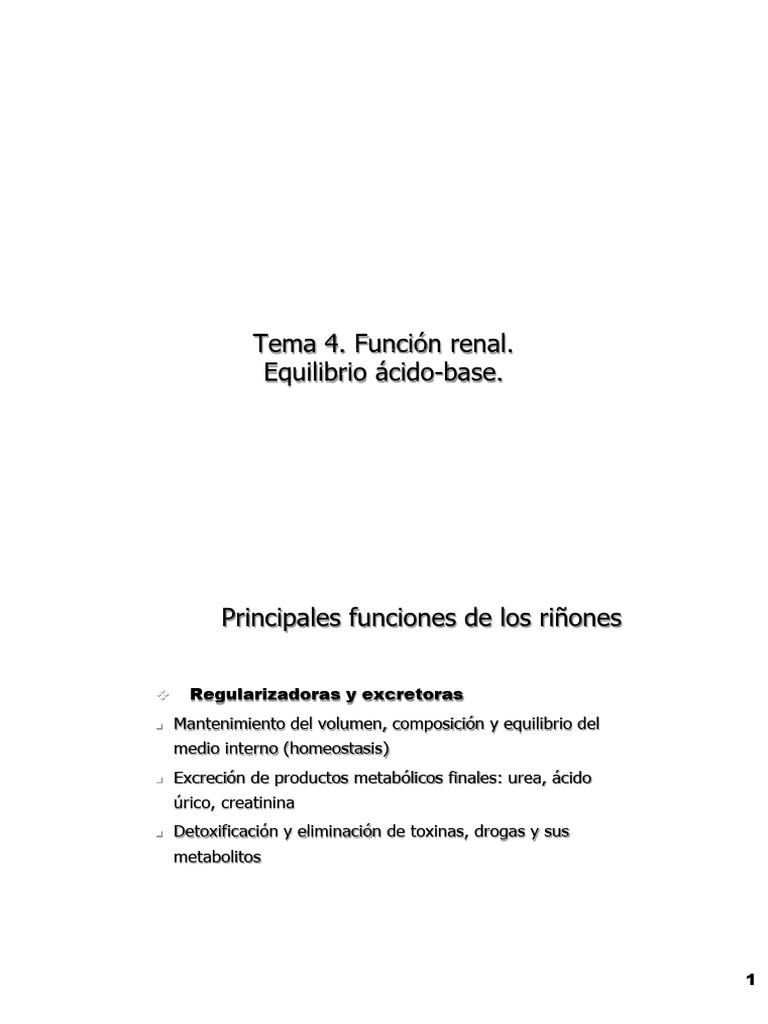 Esquemas Tema 4 | PDF | Riñón | Sistema endocrino