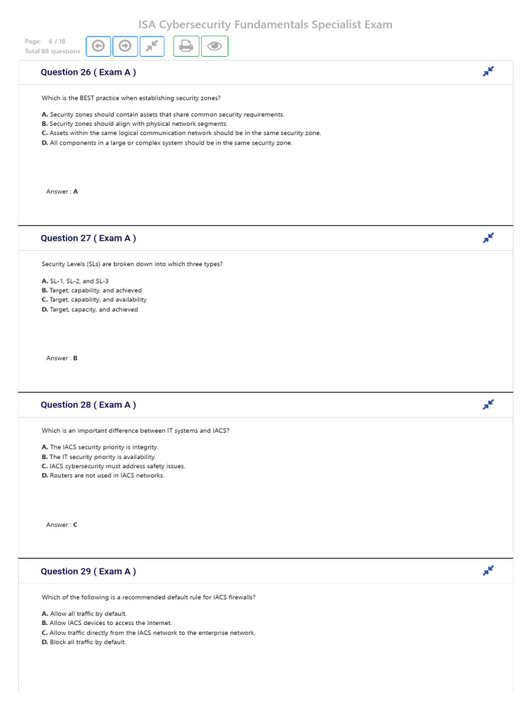 Cybersecurity Fundamentals Specialist by ISA Actual Free Exam Q&As - ITExams - Com - 6 | PDF