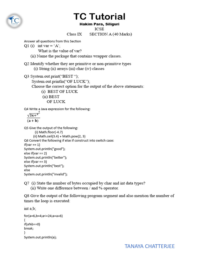 ICSE 9 | PDF | Computer Engineering | Programming Paradigms