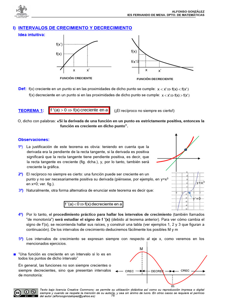 Representación de Funciones | PDF | Asíntota | Derivado