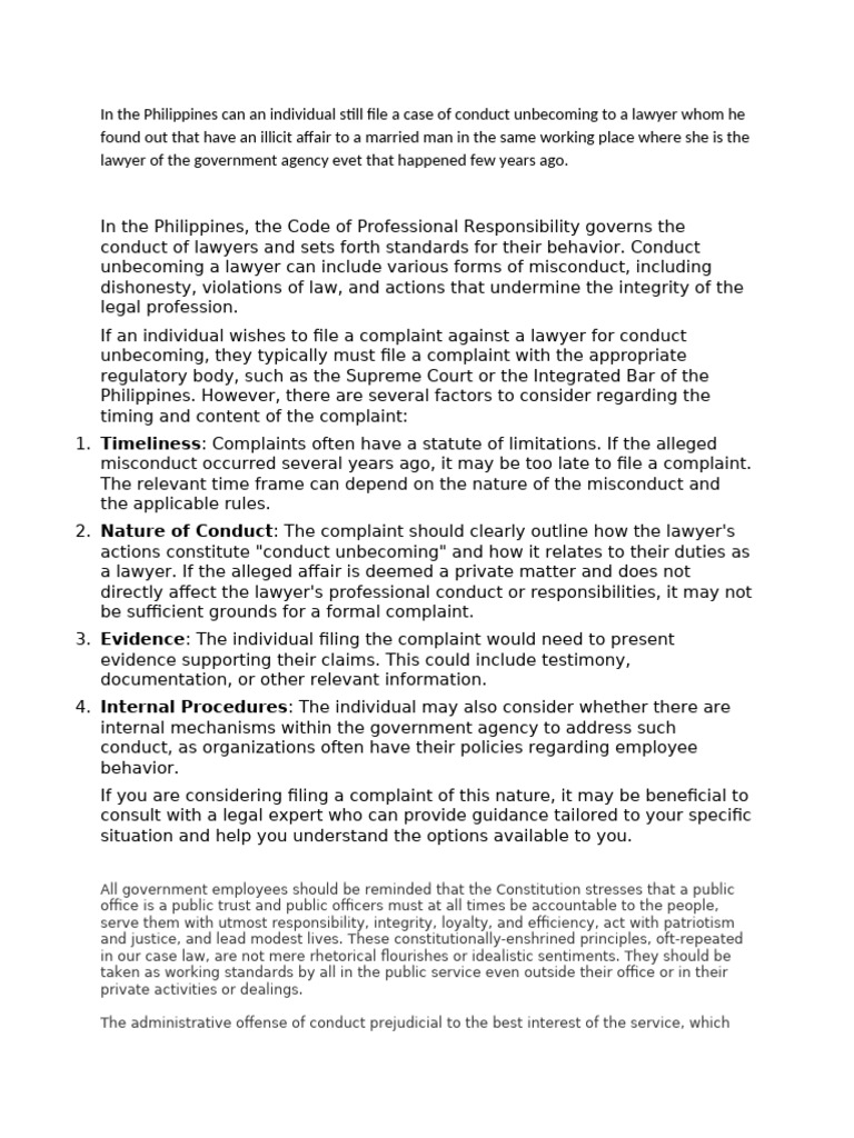misconduct of a lawyer | PDF | Complaint | Lawyer